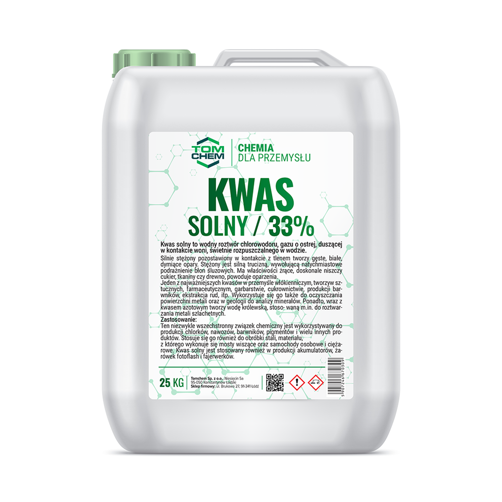 Kwas solny 33% | 25 kg TOMCHEM | E-sklep | Dystrybutor chemii ...